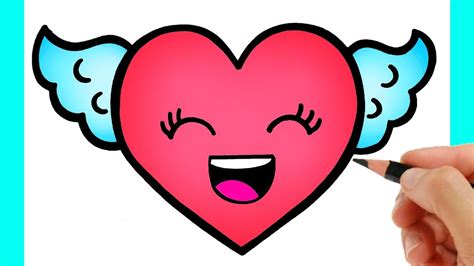 CÓMO DIBUJAR UN CORAZÓN CON ALAS YouTube