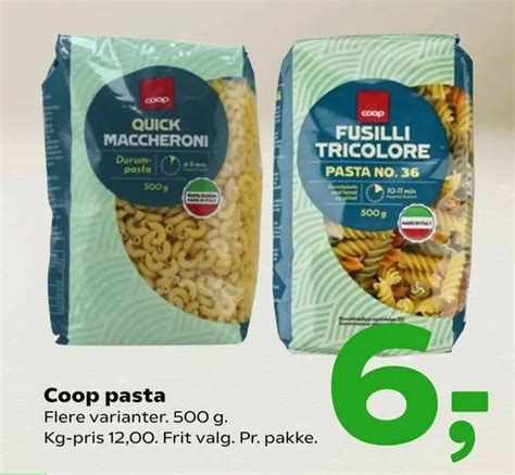 Coop Pasta Tilbud Hos Coop 365
