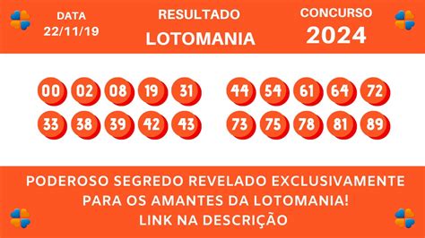 Resultado Da LOTOMANIA 2024 23 11 2019 YouTube