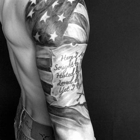 Flag Arm Wrap Tattoo Veteran Ink