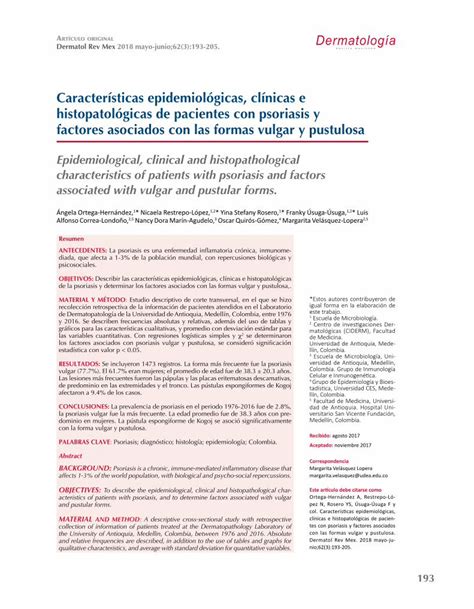 PDF Características epidemiológicas clínicas e MATERIAL Y
