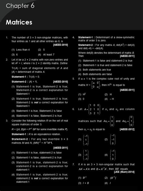 matrices pdf matrix mathematics determinant