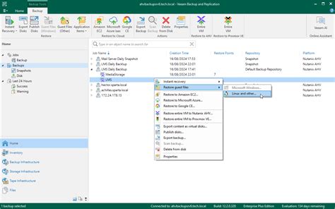 Performing File Level Restore Veeam Backup For Nutanix AHV User Guide