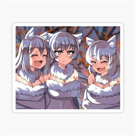 Laughing Wolves Meme Moe Anthropomorphism Version Sticker For Sale By