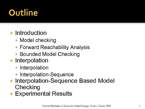 interpolation sequence based model checking yakir vizel 1 2
