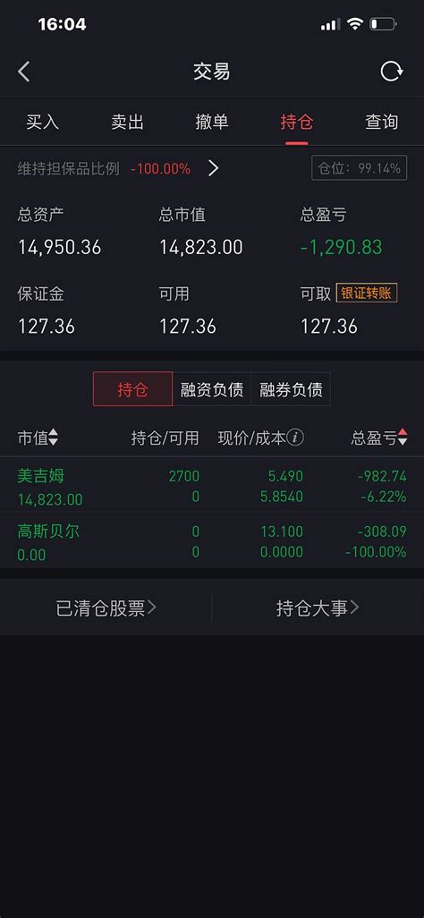 好股不好 今天买进 美吉姆 卖出了 高斯贝尔 低开必须卖出今天操作自身没发现问题亏钱我认了明天再战 雪球