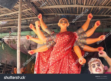 Clay Durga Idols Under Preparation Kumartuli Stock Photo Edit Now