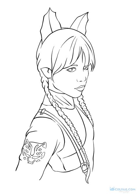 Merlina Addams Dibujos Para Colorear