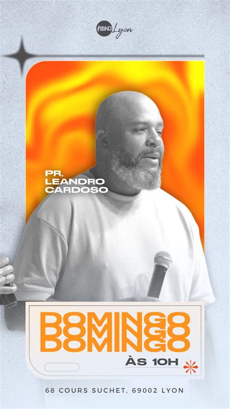 Culto Domingo IBNJ Lyon Igreja Cartaz Flyer Banner