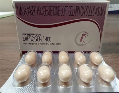 MIPROGEN 400MG MICRONISED PROGESTERONE SOFT GELATIN CAPSULES Packaging