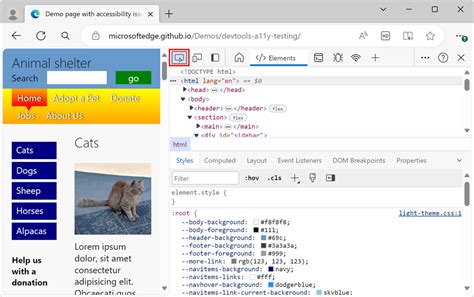 Use The Inspect Tool To Detect Accessibility Issues By Hovering Over