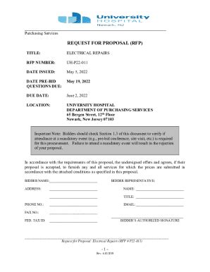 Fillable Online RFP A Quick Guide To Request For Proposals