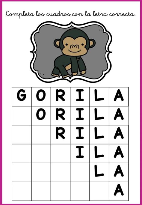 FICHAS DE LECTO ESCRITURA COMPLETA Y COLOREA Imagenes Educativas