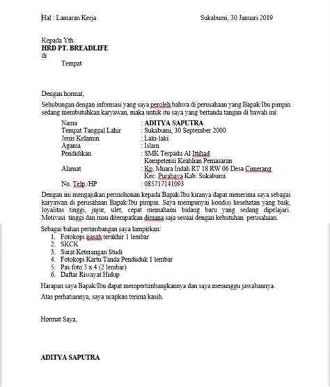 Contoh Cv Perusahaan Contoh Surat Resmi