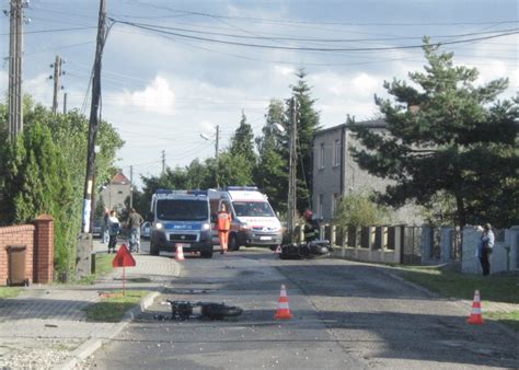 Pilchowice wypadek motocyklisty Ciężko ranny 31 latek trafił do