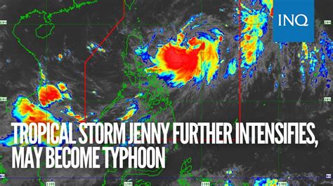 Tropical Storm Jenny Further Intensifies May Become Typhoon YouTube