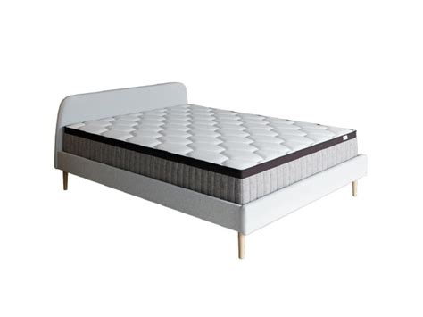 Ensemble Matelas Ressorts 160x200 Spring Memo Royal Lit Gris Clair