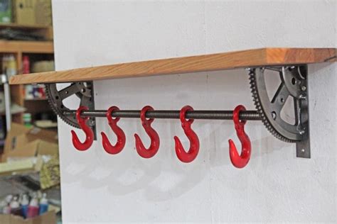 Wardrobe Shelf Steel Ash Industrial Design Steampunk Gear Etsy