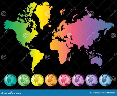 Mapa De Mundo Colorido Ilustra O Do Vetor Ilustra O De Cores