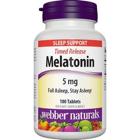 Webber Naturals Melatonin Timed Release 5 Mg 100 Ct