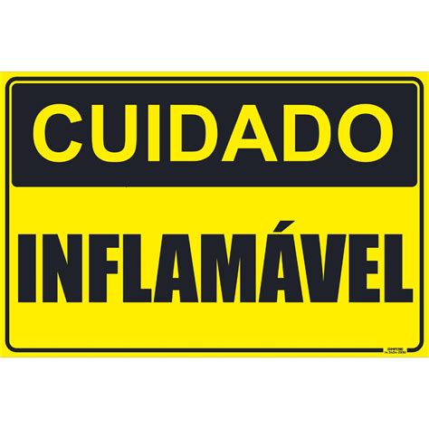 Placa De Sinaliza O Cuidado Inflam Vel
