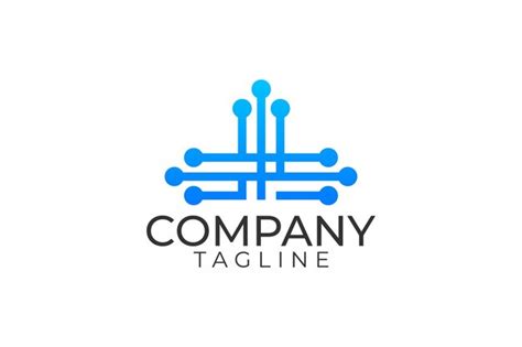 Diseño de logotipo de tecnología y plantillas de vectores premium
