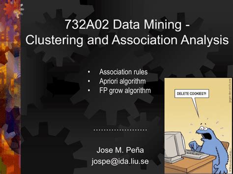 732a02 data mining clustering and association analysis association rules