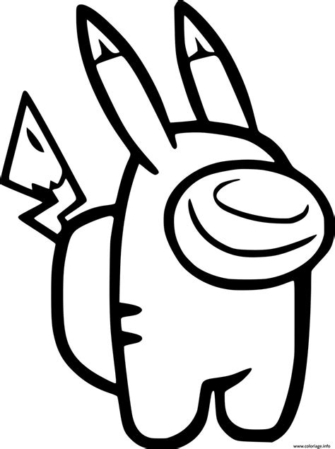 Coloriage Among Us Pikachu Jecolorie The Best Porn Website