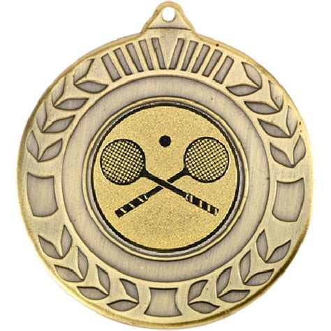 Squash Wreath Medal Antique Gold 50mm Buy Online In UK