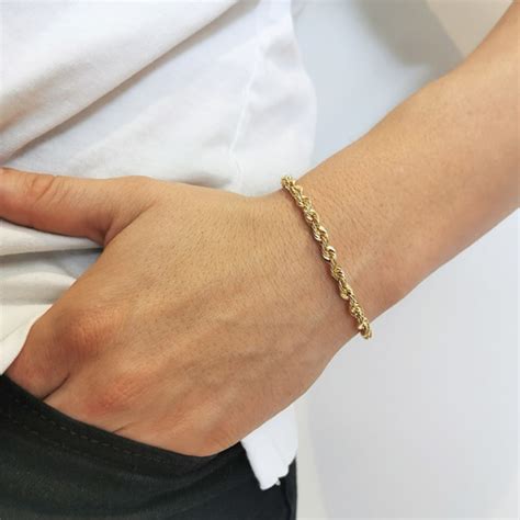 Pulsera Pulso Esclava Oro K Kilates Torzal Mm Cm Moon Rock Mx