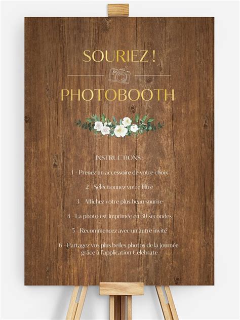 Affiche Photobooth Mariage Guinguette Chic