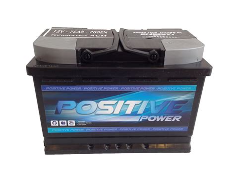 Batería de Coche 75 Ah AGM Positive Power START STOP Baterias web