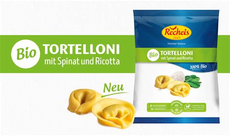 Recheis Erweitert Feinster Genuss Sortiment Um Bio Tortelloni Spinat