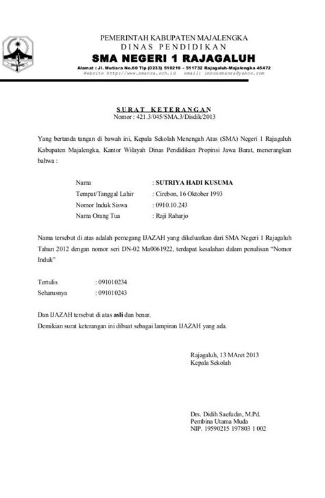 Detail Contoh Surat Pernyataan Kesalahan Input Data Koleksi Nomer 42