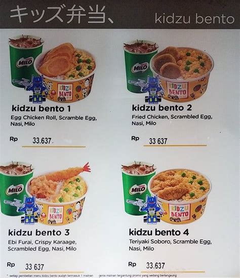 Menu At HokBen Restaurant Bandung Ciwalk
