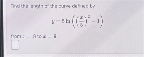 solved find the length of the curve defined by