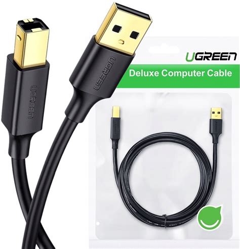 Kabel do drukarki skanera 3m USB A B pozłacany UGREEN przewód mocny