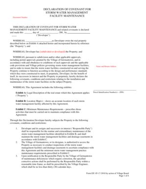 Fillable Online Village Germantown Wi FACILITY MAINTENANCE STORM WATER