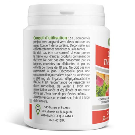 Guarana Nopal Thé Vert 470 mg 200 comprimés