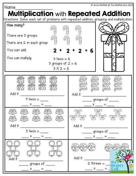 Repeated Addition Worksheet For 2Nd Grade