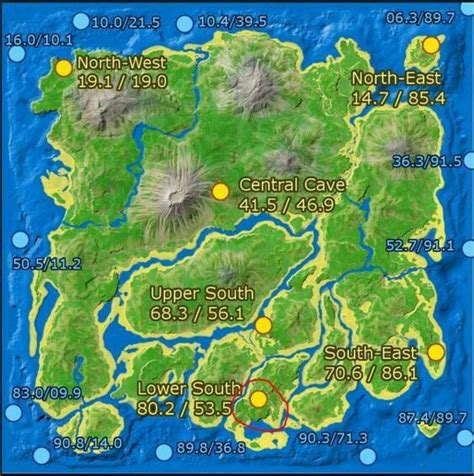 Ark Map Of Caves Wall Map Of The World