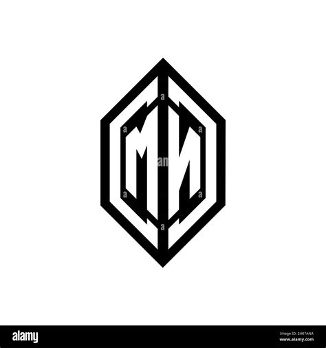 Logotipo Mn Con Forma Geom Trica De La Plantilla De Dise O De Monograma