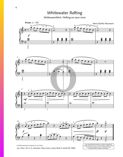 Whitewater Rafting Hans Günter Heumann Piano Sheet Music OKTAV