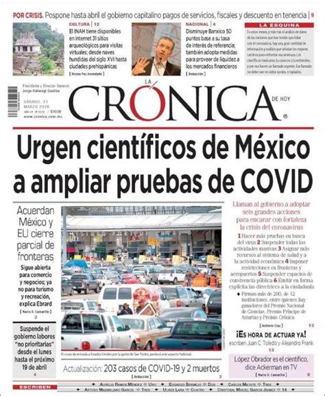 Compartir 21 Imagen Portadas De Periodicos De Hoy Mexico