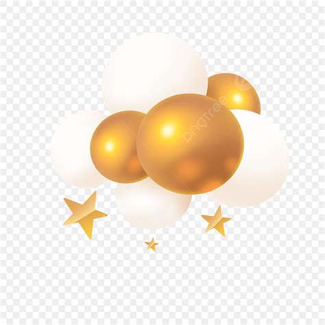 Globo Blanco Dorado PNG Clipart De Globos De Cumpleaños Globo Blanco