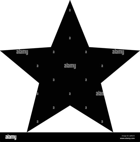 Icono De Silueta De Estrella Negra En Dise O Plano Vector Editable