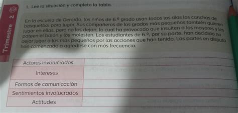 lee la situación y completa la tabla alumnos planeaciondidactica