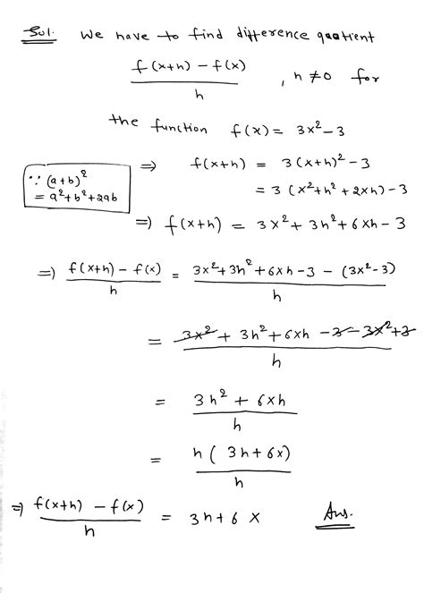 [solved] iding a difference quotient for a linear or quadratic function course hero