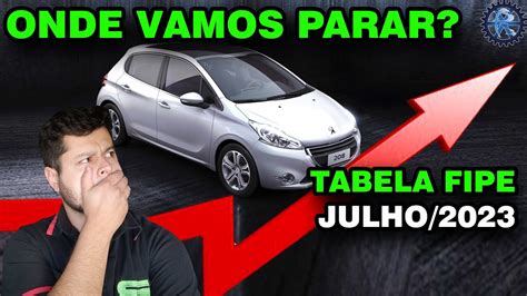 TABELA FIPE JULHO 2023 Carros usados SUBINDO DE PREÇO YouTube