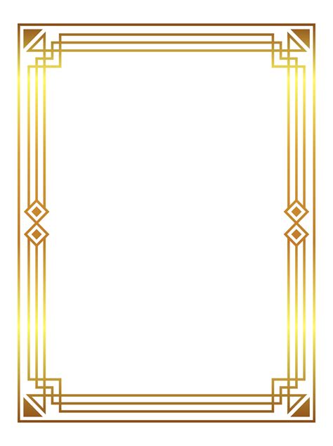 Marco Rectangular Vintage Dorado 12898938 PNG